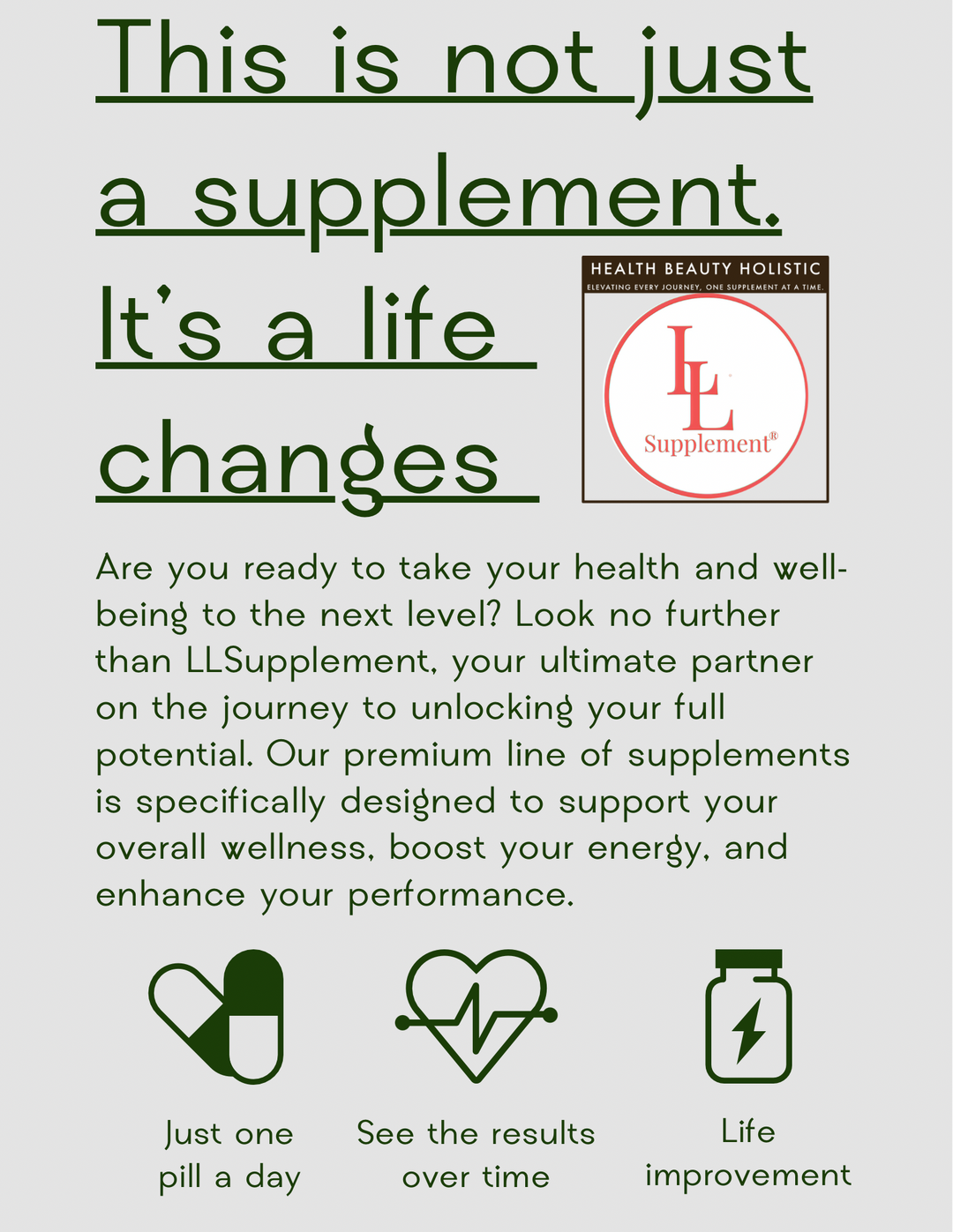 Elevate Fuel Your Potential with L and L Supplement – LL Supplement